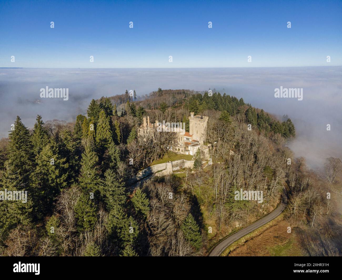 France, Puy de Dome, Fayet le Chateau, castle of Seymiers,Parc naturel ...