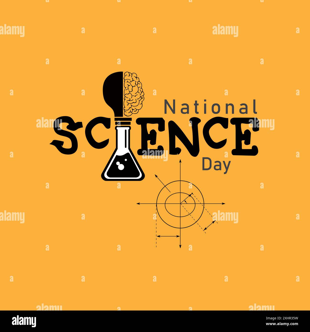 National Science Day Icon symbol typography creative logo, celebrated ...