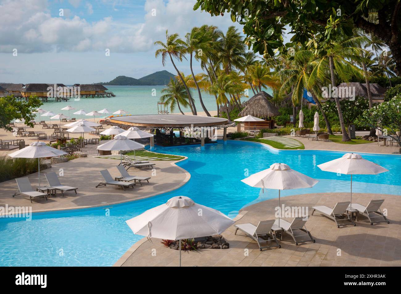 French Polynesia, Bora Bora island, swimming pool of the Bora Bora by ...