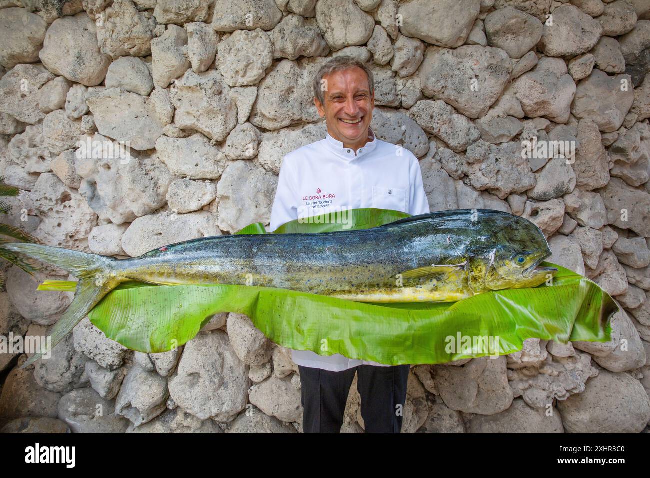 French Polynesia, Bora Bora island, Laurent Touchard, executive chef of ...