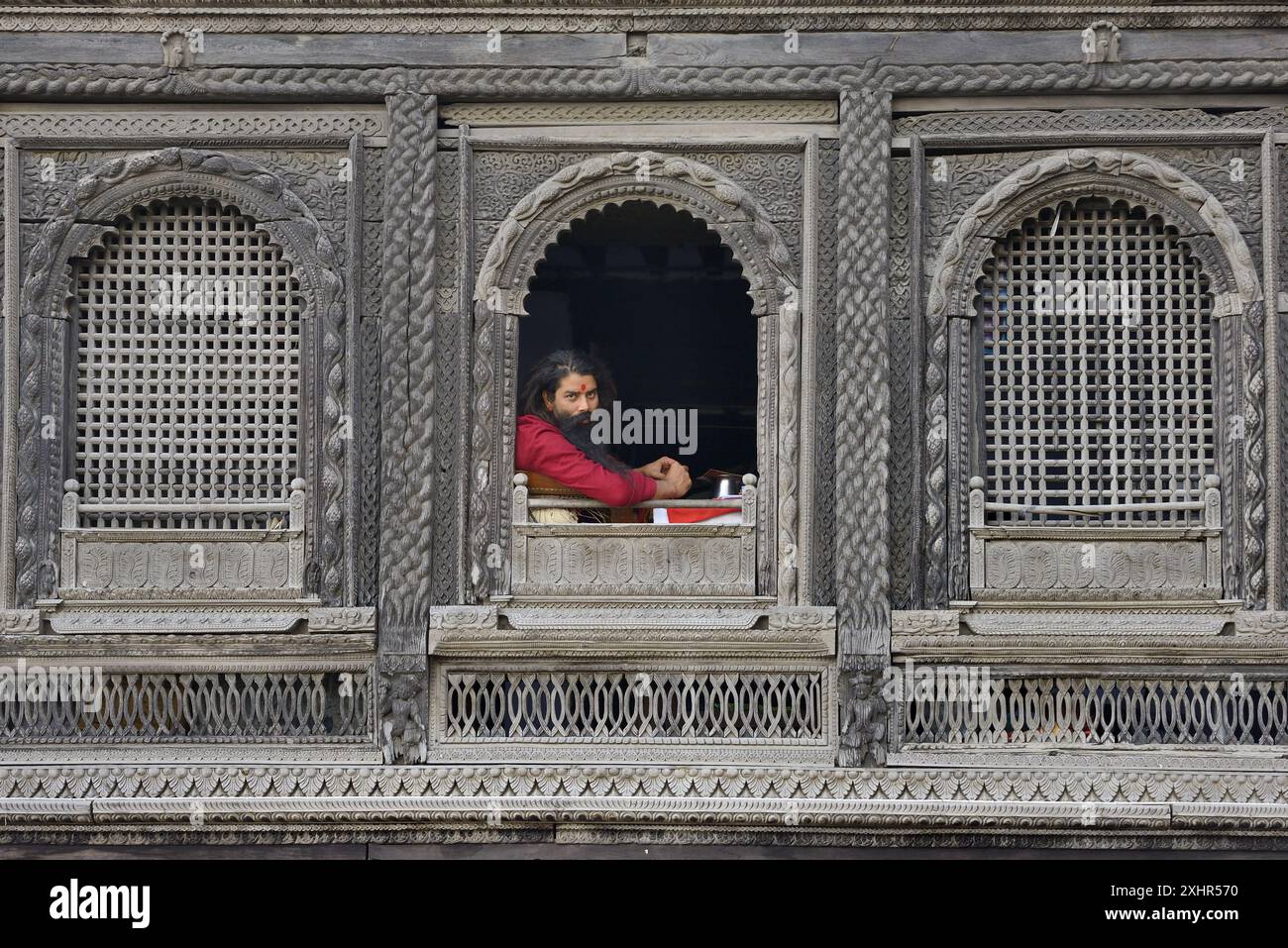 India, Uttar Pradesh, Varanasi, Lalita Ghat, Nepali temple (also called ...