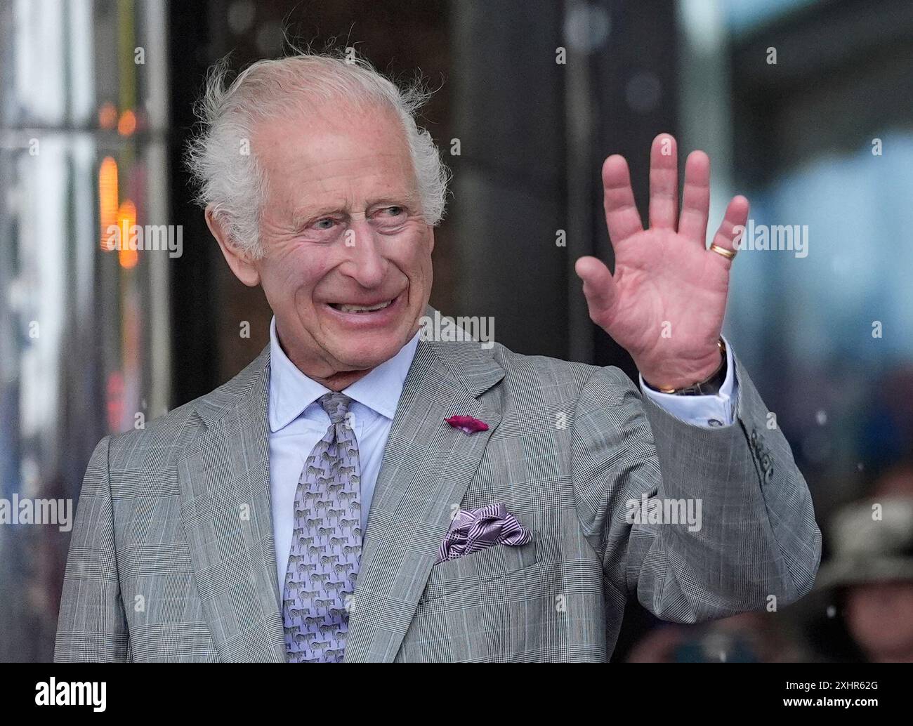 King Charles III during the King's Parade at Liberation Square in St ...