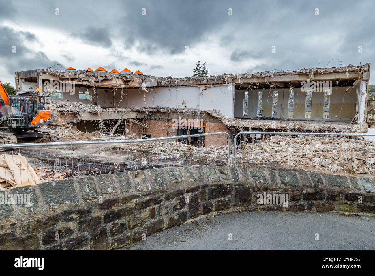 Demolition Site. The demolishing of a public library and community hall ...
