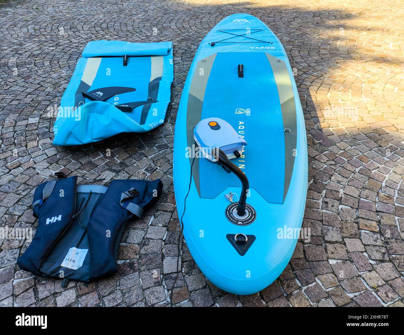 Nago-Torbole, Lake Garda, Italy - July 15, 2024: An inflatable AQUA ...