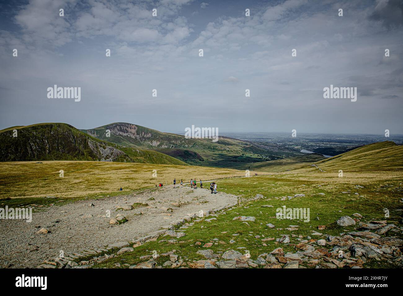 Mount Snowdon / Eyryi landscape showing scenery and vastness with ...