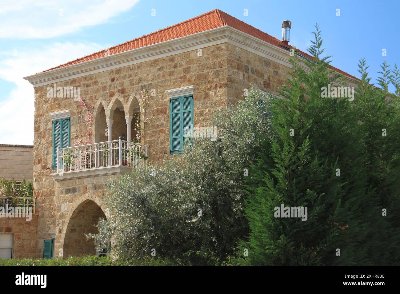A traditional Lebanese house in the coastal town of Batroun Stock Photo ...