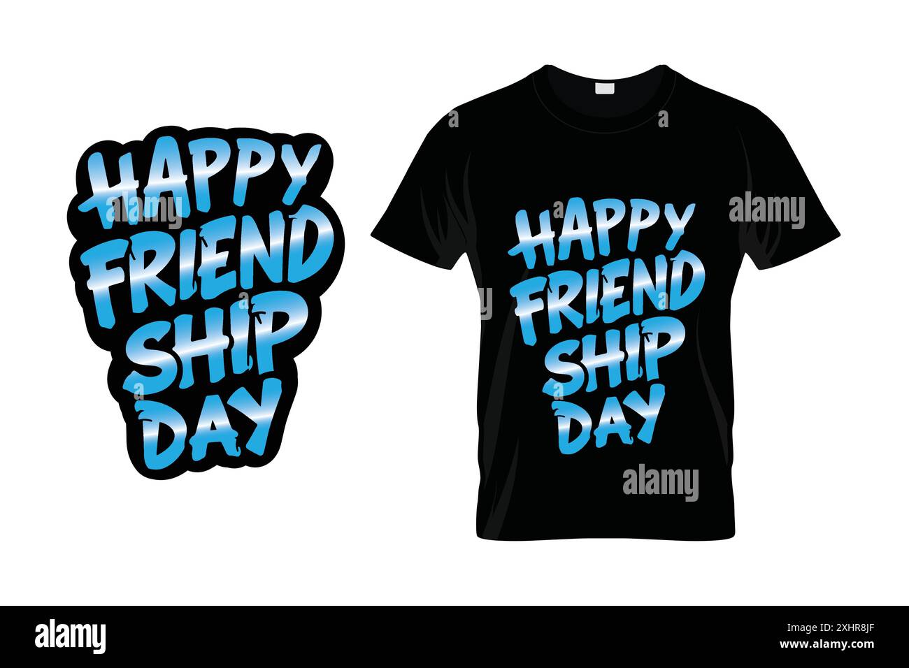 Friendship Day Typography T-Shirt Design With Vector File Stock Vector ...