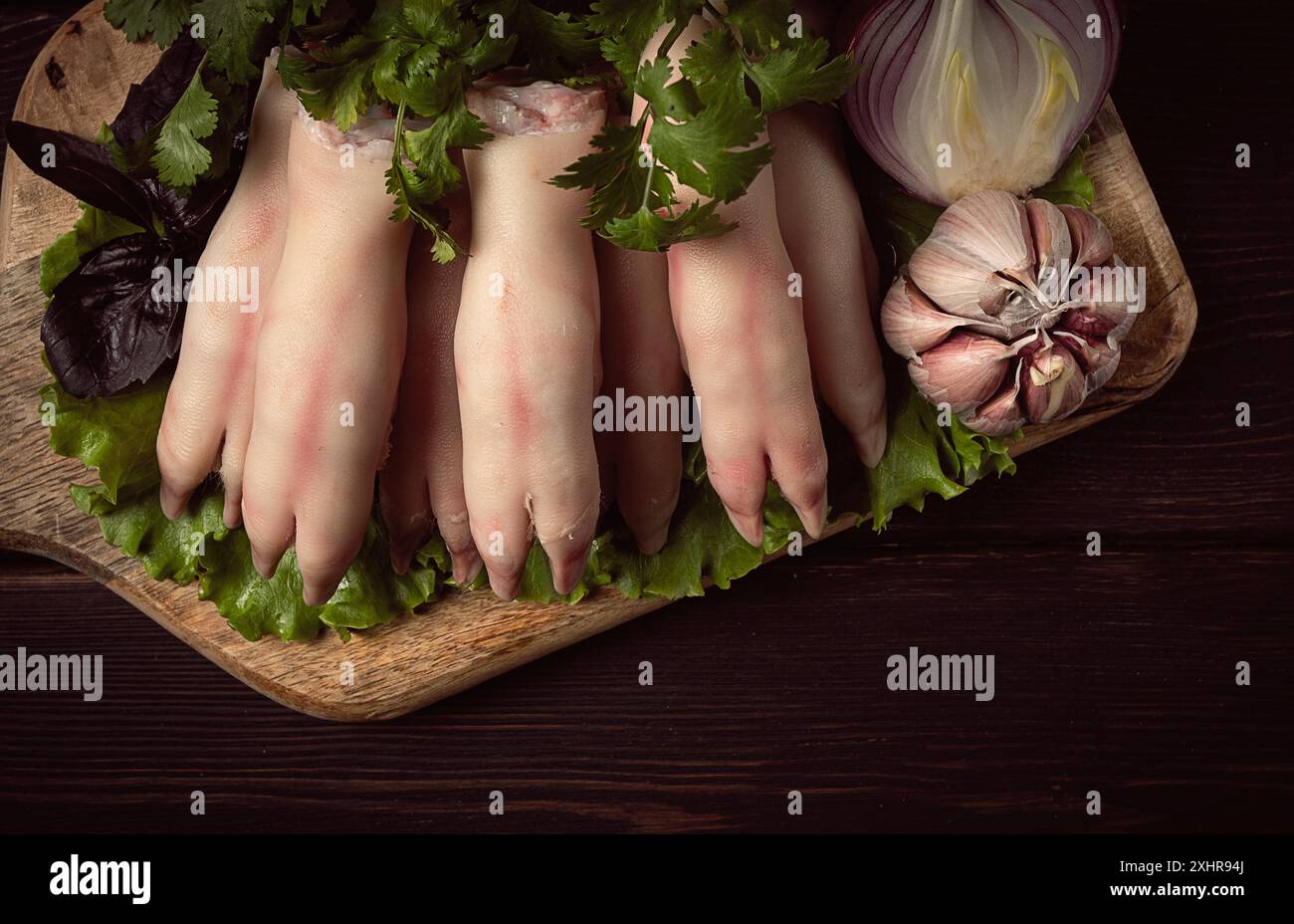 Raw, pig's feet, young piglet, piglet's hooves Stock Photo - Alamy