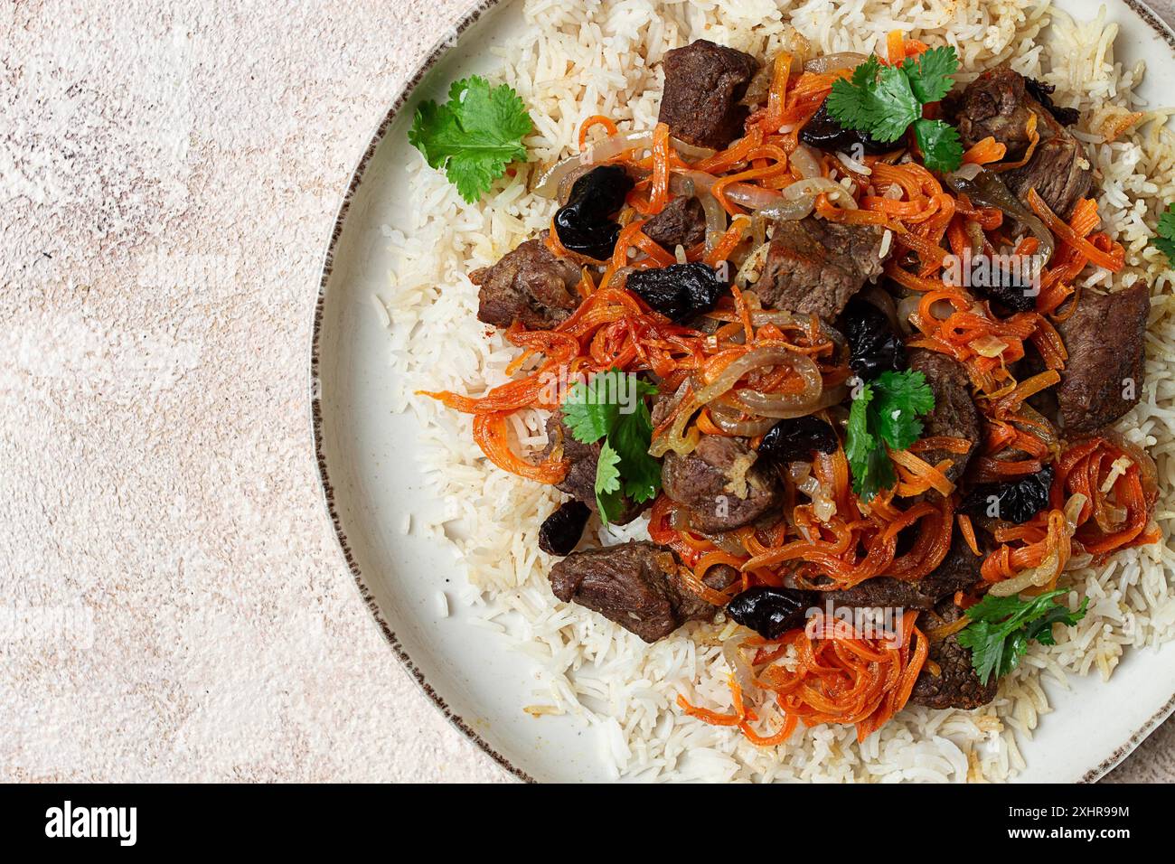 Kabuli pulao, pilaf, the national dish of Afghanistan, rice with meat ...