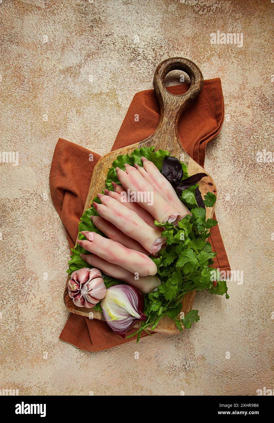 Raw, pig's feet, young piglet, piglet's hooves Stock Photo - Alamy