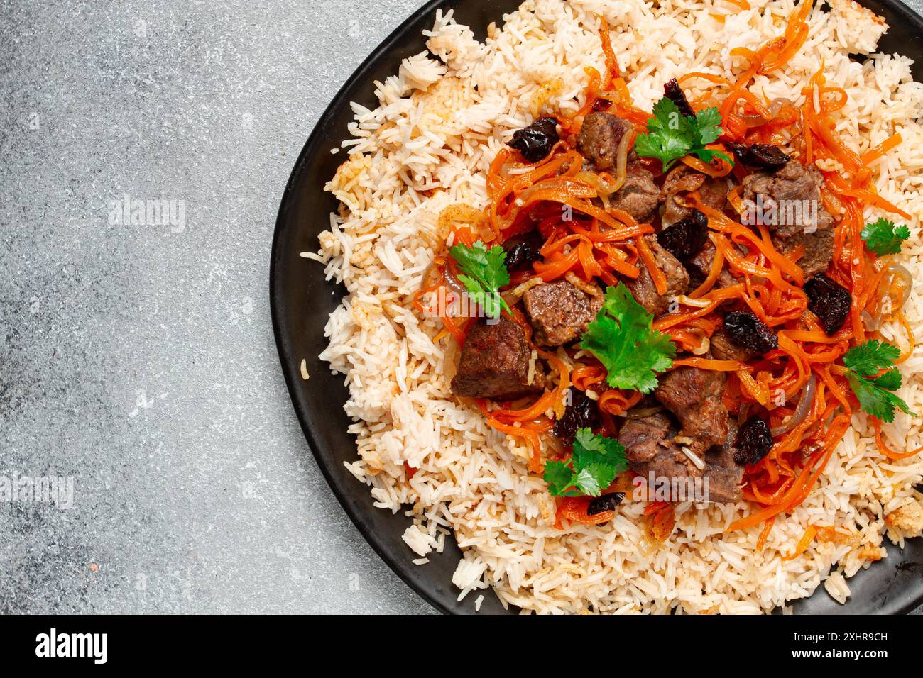 Kabuli pulao, pilaf, the national dish of Afghanistan, rice with meat ...