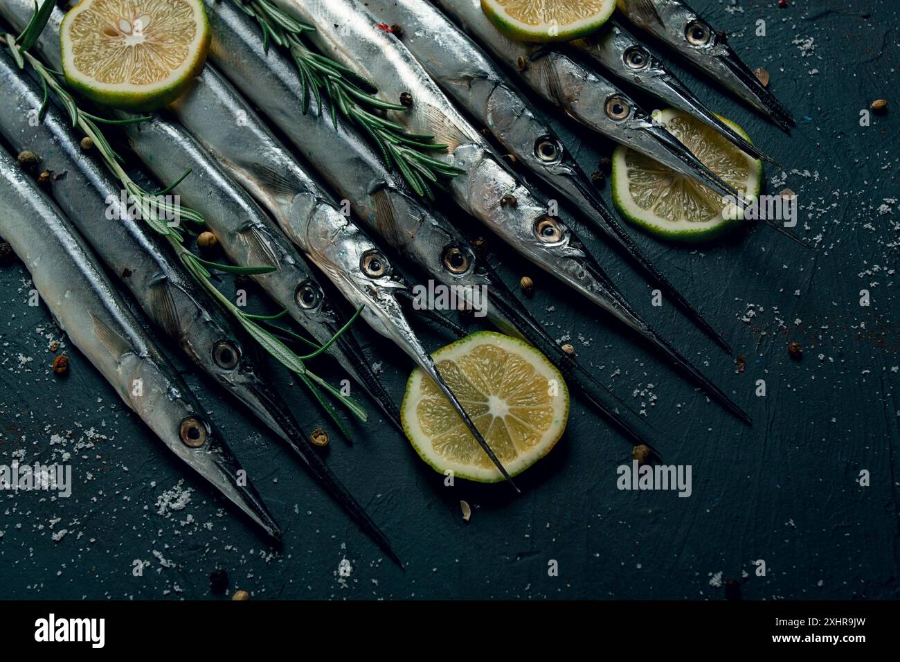 High angle view raw fish hi-res stock photography and images - Alamy