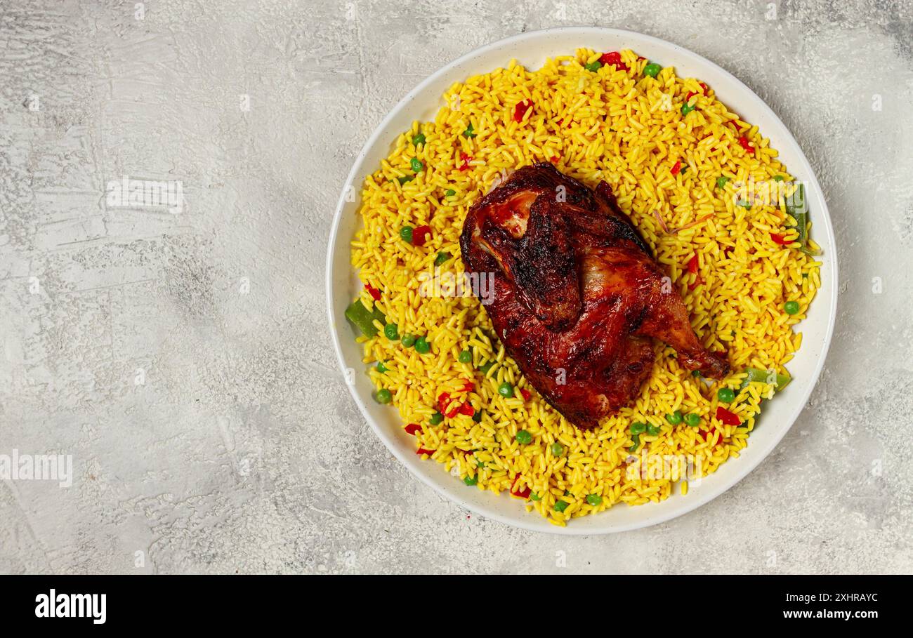 Kabsa, rice with chicken, Saudi Arabian dish, national dish, homemade ...