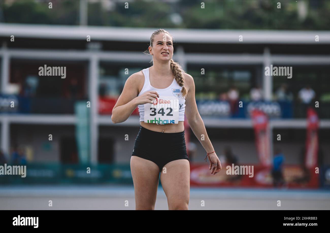 MANUELA ROTUNDO participating in the javelin throw at the Bilbao 2024 ...