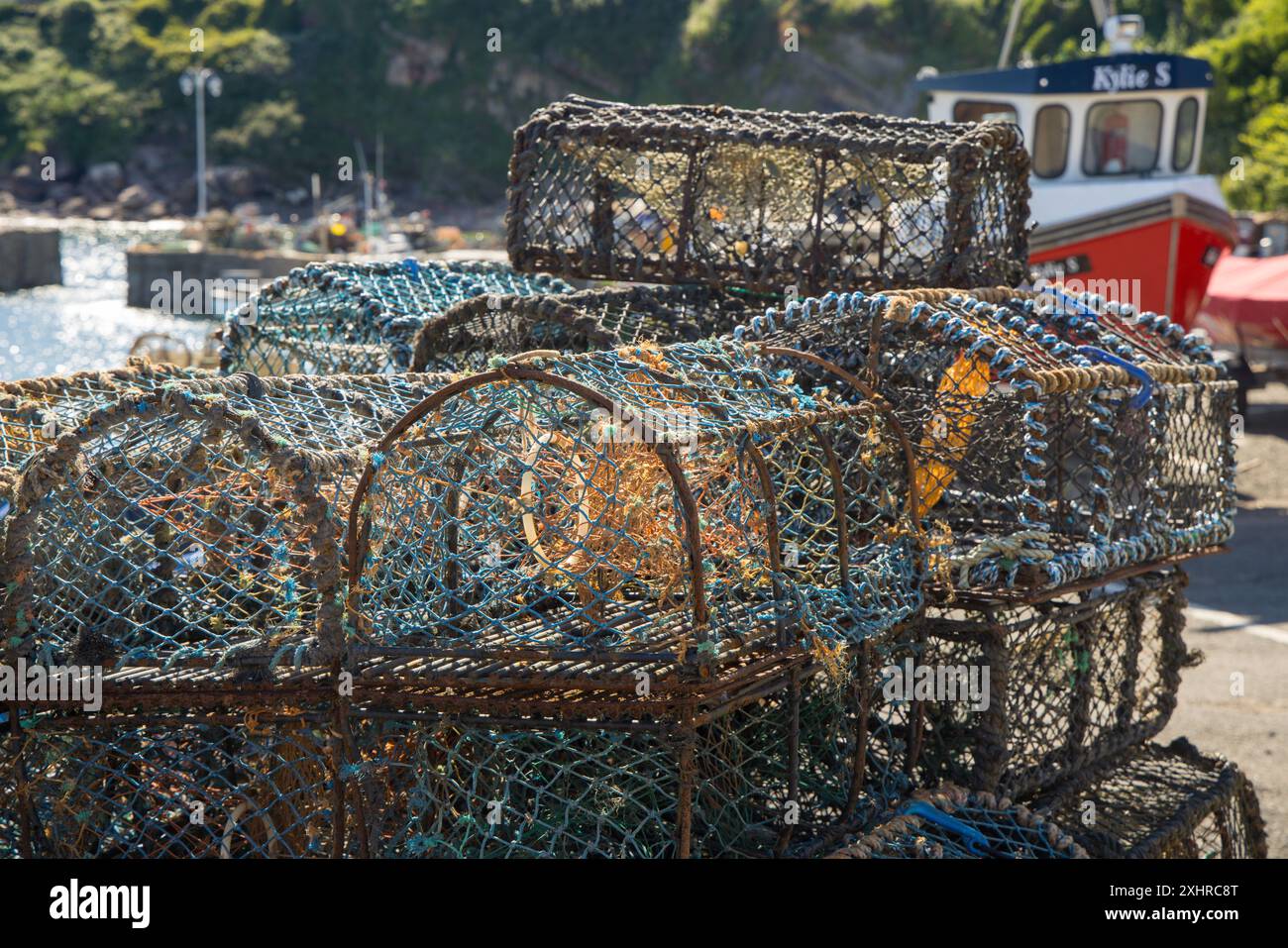 Crab trap on boat hi-res stock photography and images - Alamy