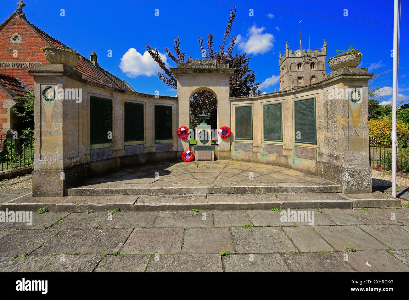 Devizes war memorial with poppy wreaths. Devizes scene. Taken July 2024 ...