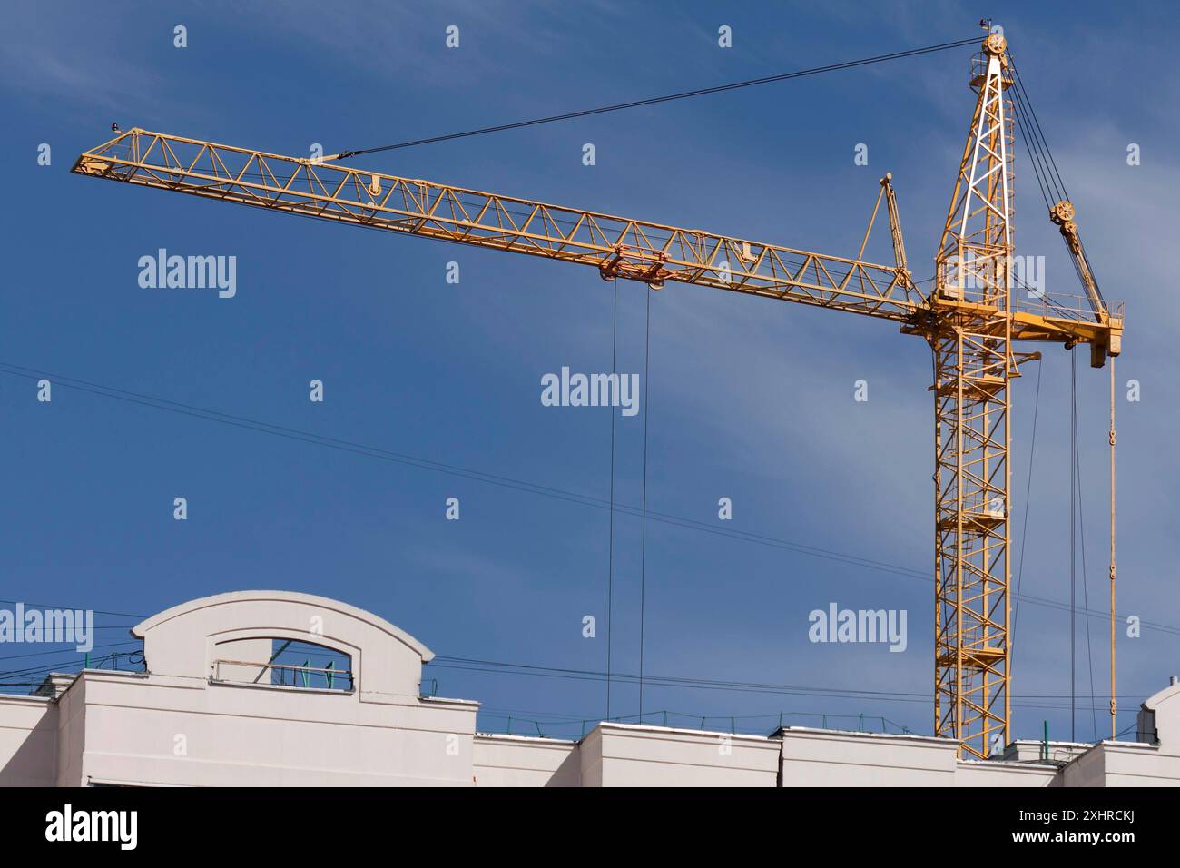 Tower crane building city structure construction Stock Photo - Alamy