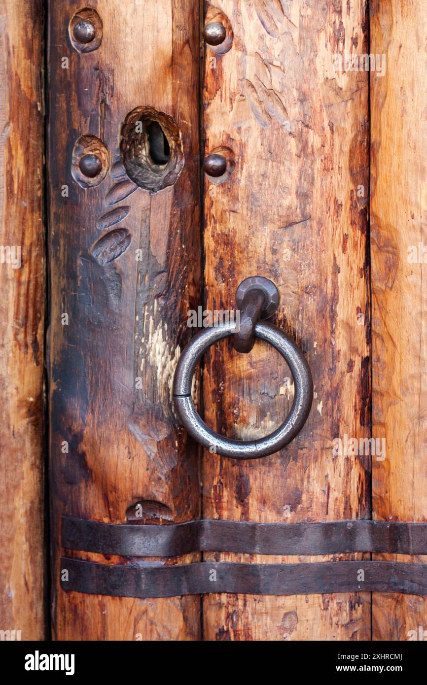 Old church closed entrance with wood door and lock Stock Photo - Alamy