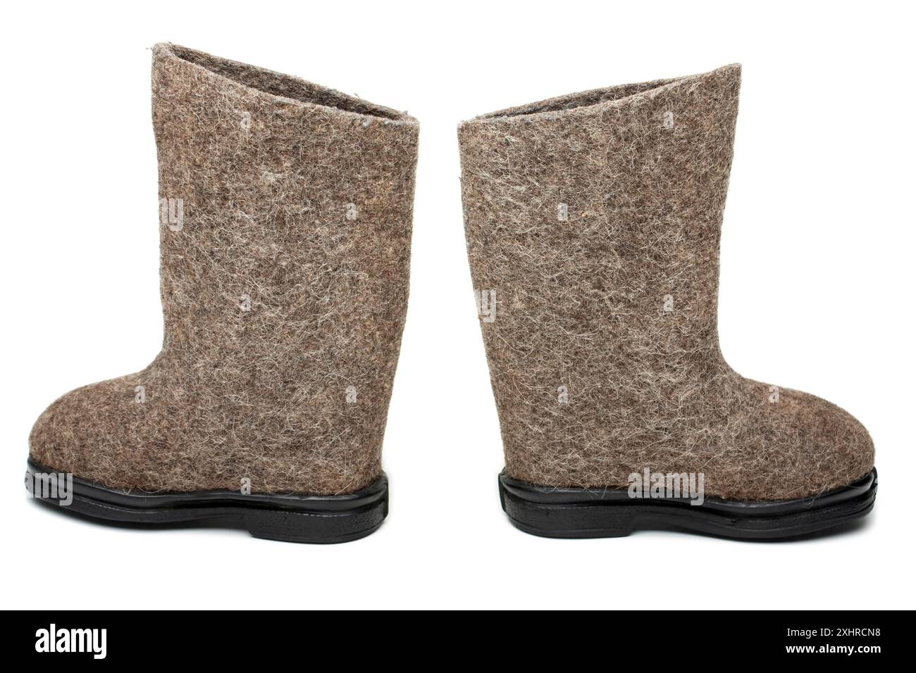 Russian traditional winter felt boot valenki shoes Stock Photo - Alamy