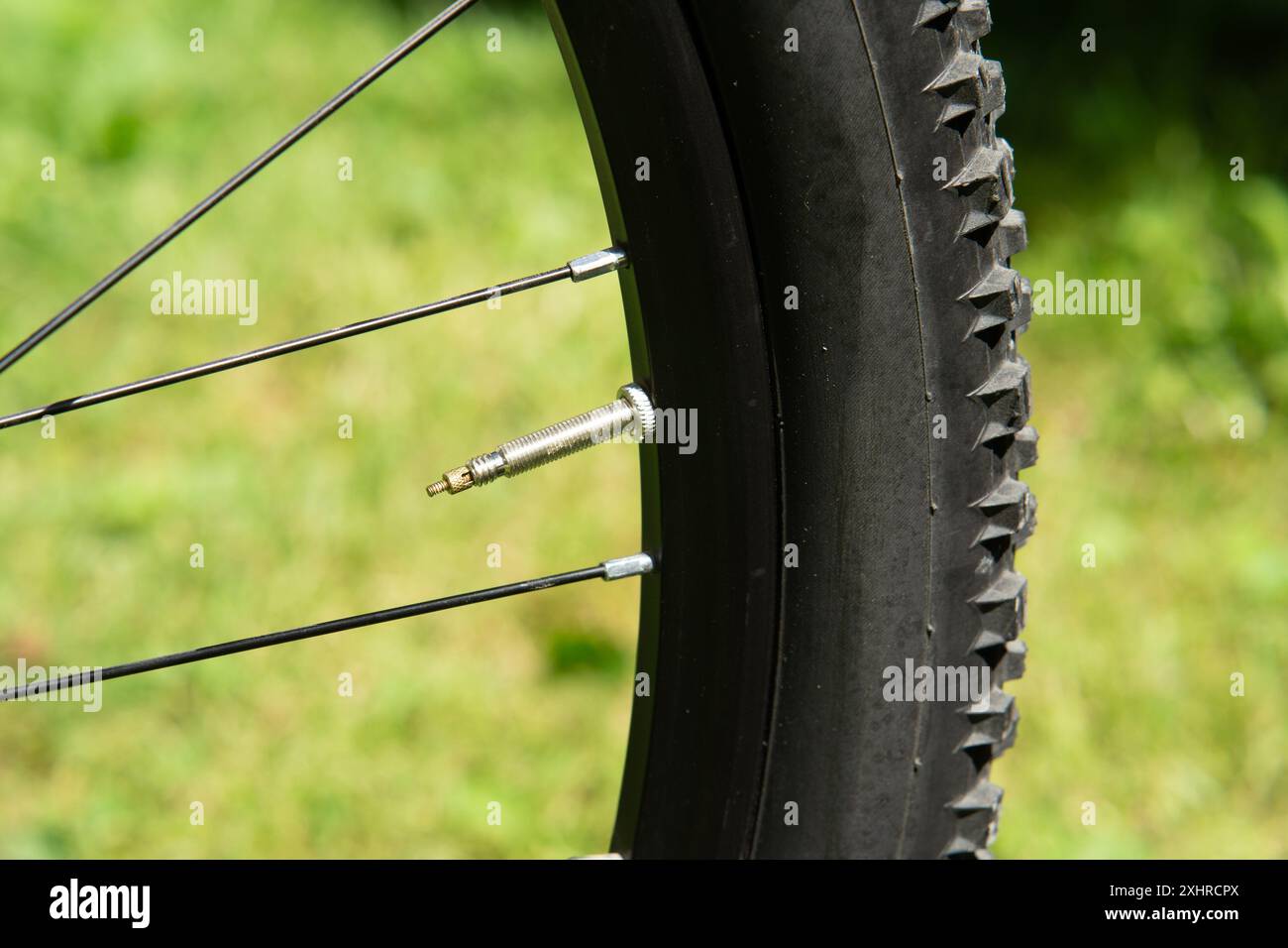 bicycle tube sclaverand valve, presta valve Stock Photo - Alamy