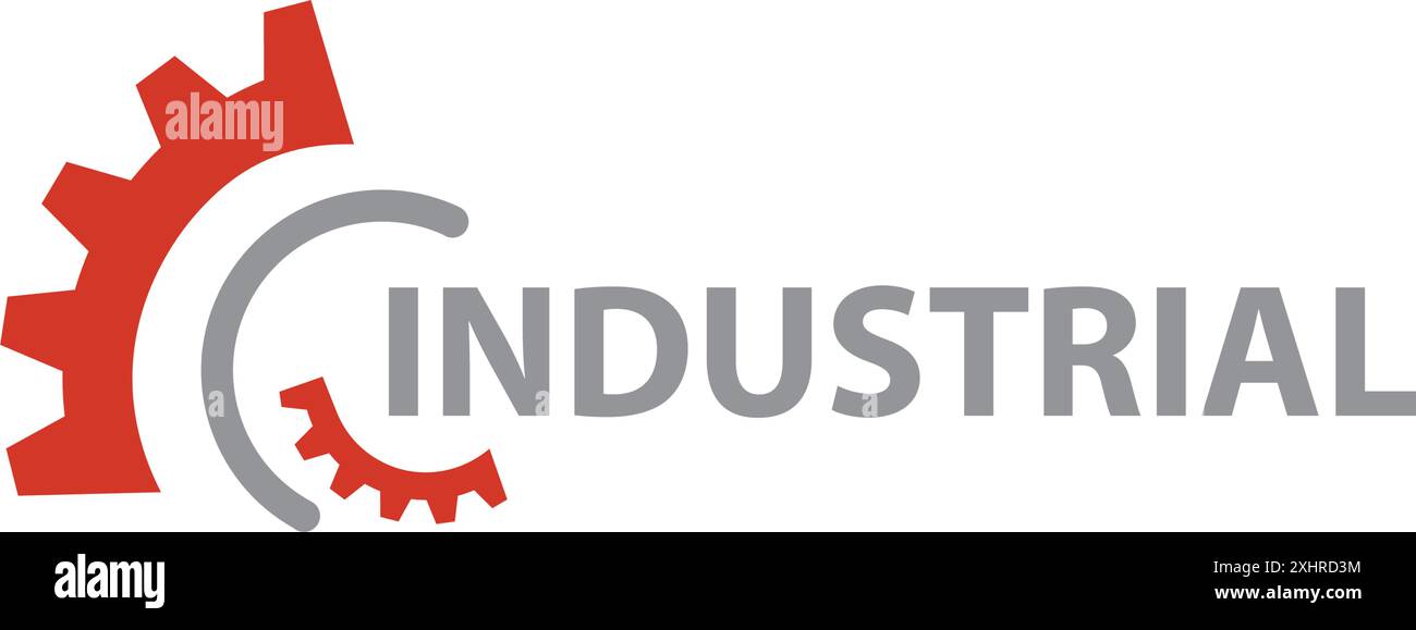 industry logo icon vector with gears Stock Vector Image & Art - Alamy