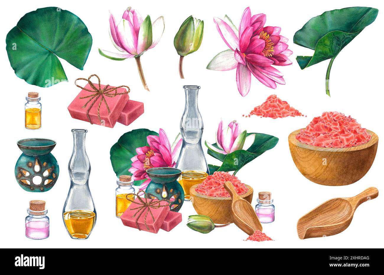 Pink salt crystals ceramic Cut Out Stock Images & Pictures - Alamy