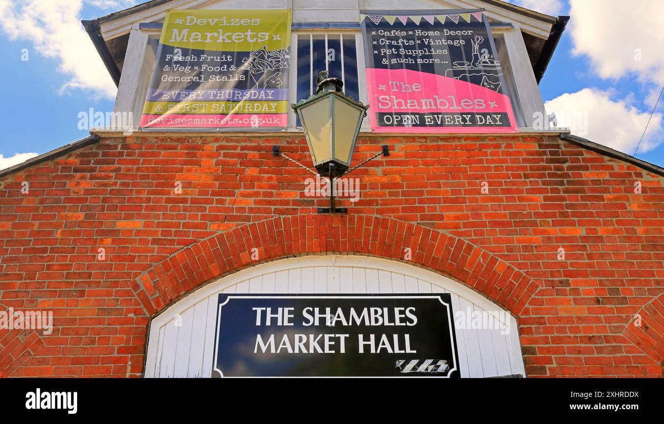 The Shambles Market Hall, Devizes. Taken July 2024. Summer Stock Photo ...
