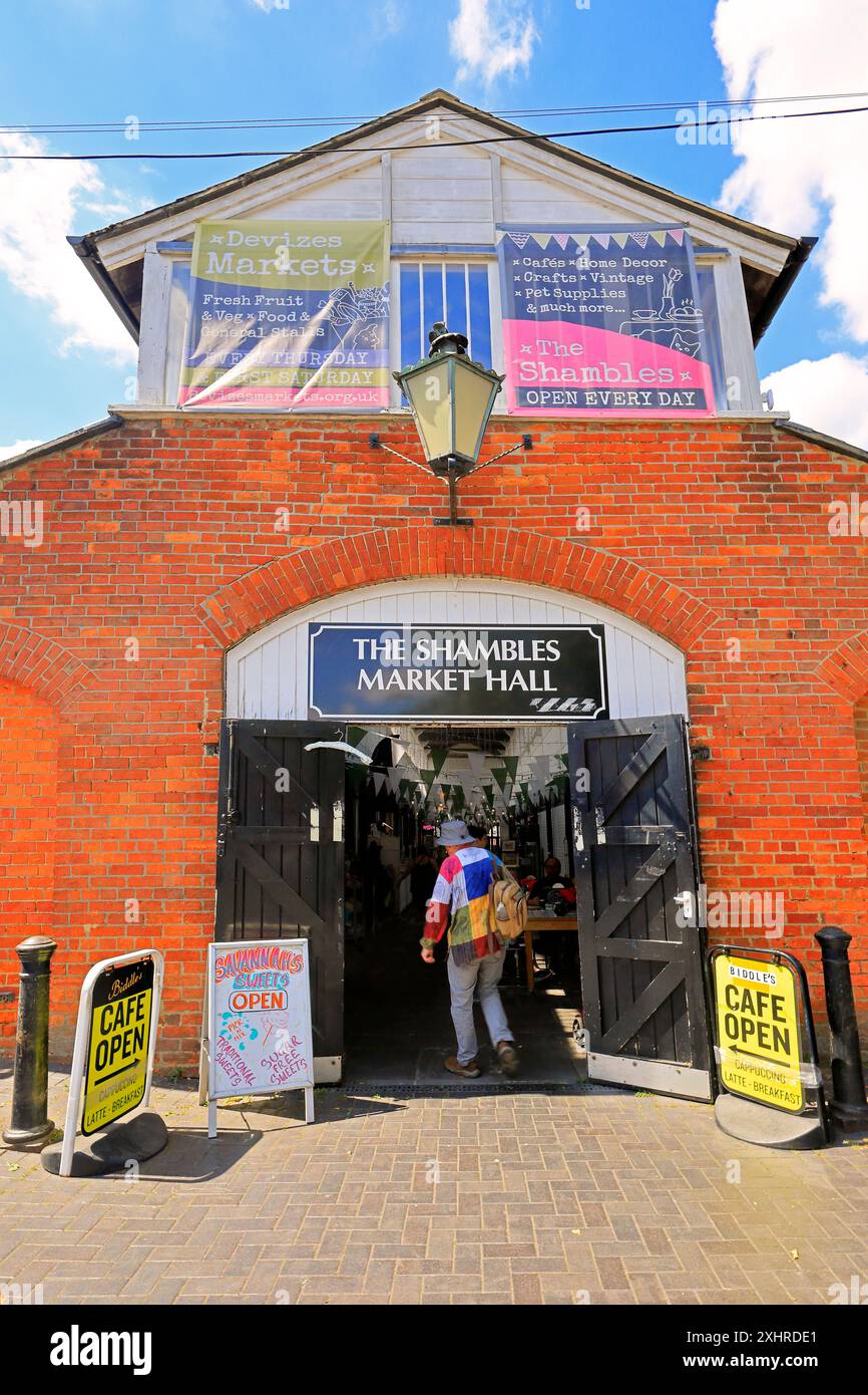 The Shambles Market Hall, Devizes. Taken July 2024. Summer Stock Photo ...