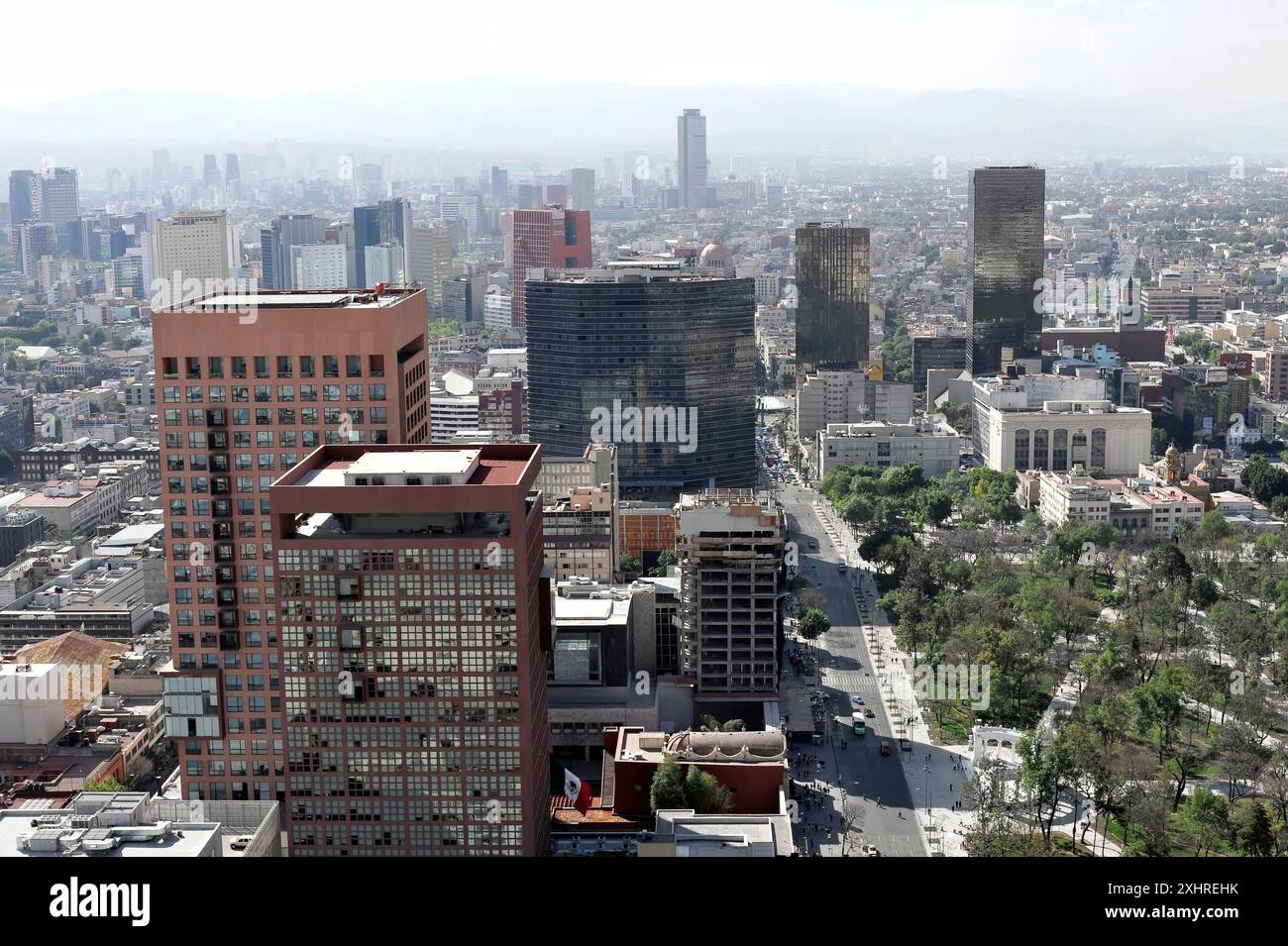 View from Torre Latinoamericana, 182m high, of Mexico City, Distrito ...