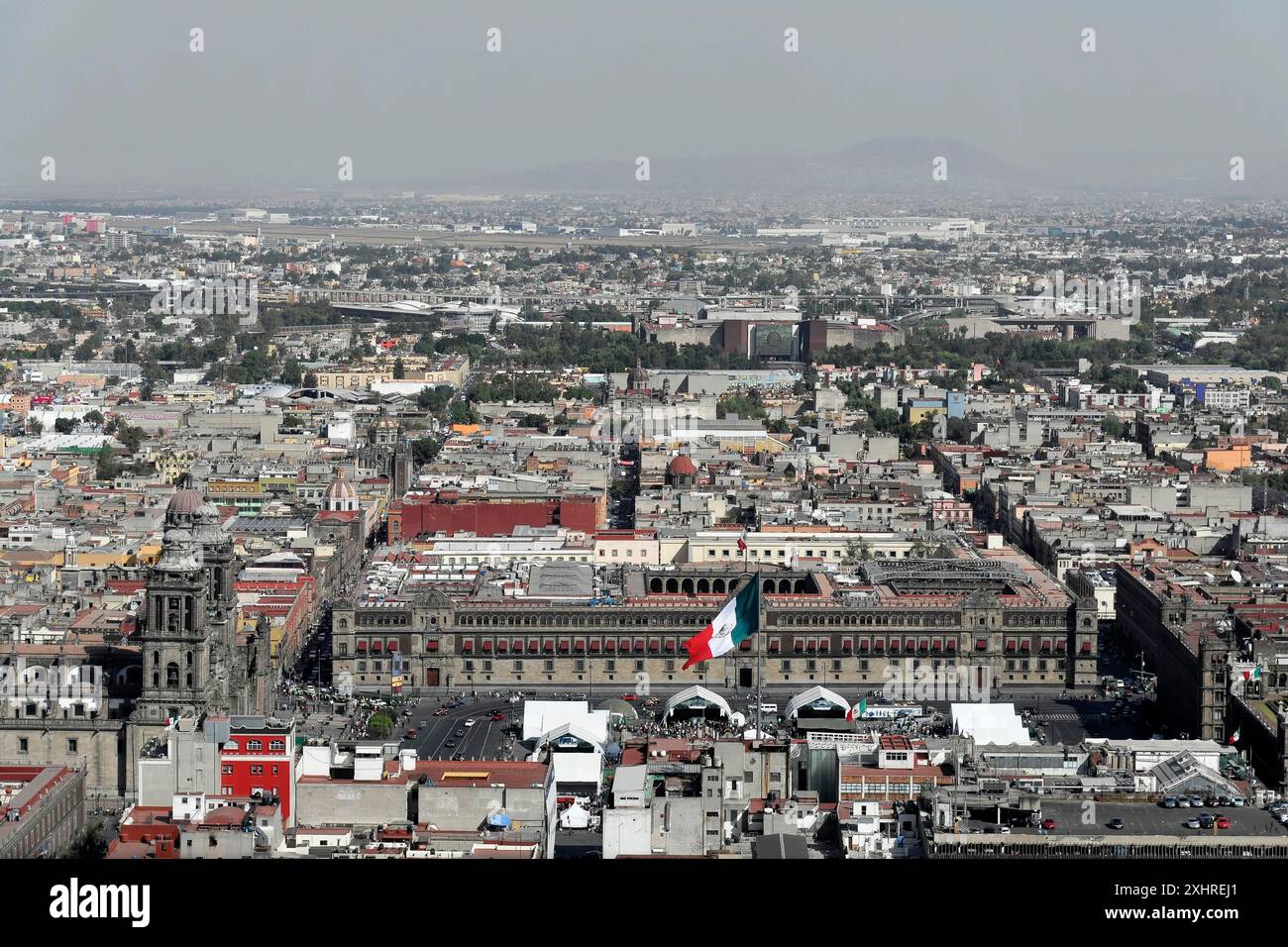 View from Torre Latinoamericana, 182m high, of Mexico City, Distrito ...