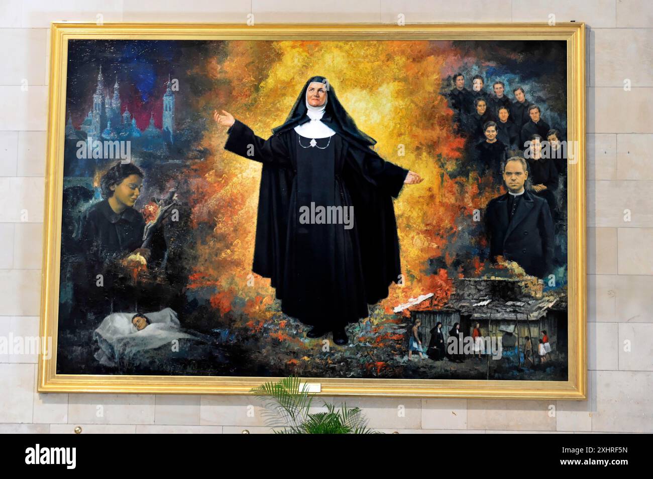 The religious symbol of almudena cathedral hi-res stock photography and ...