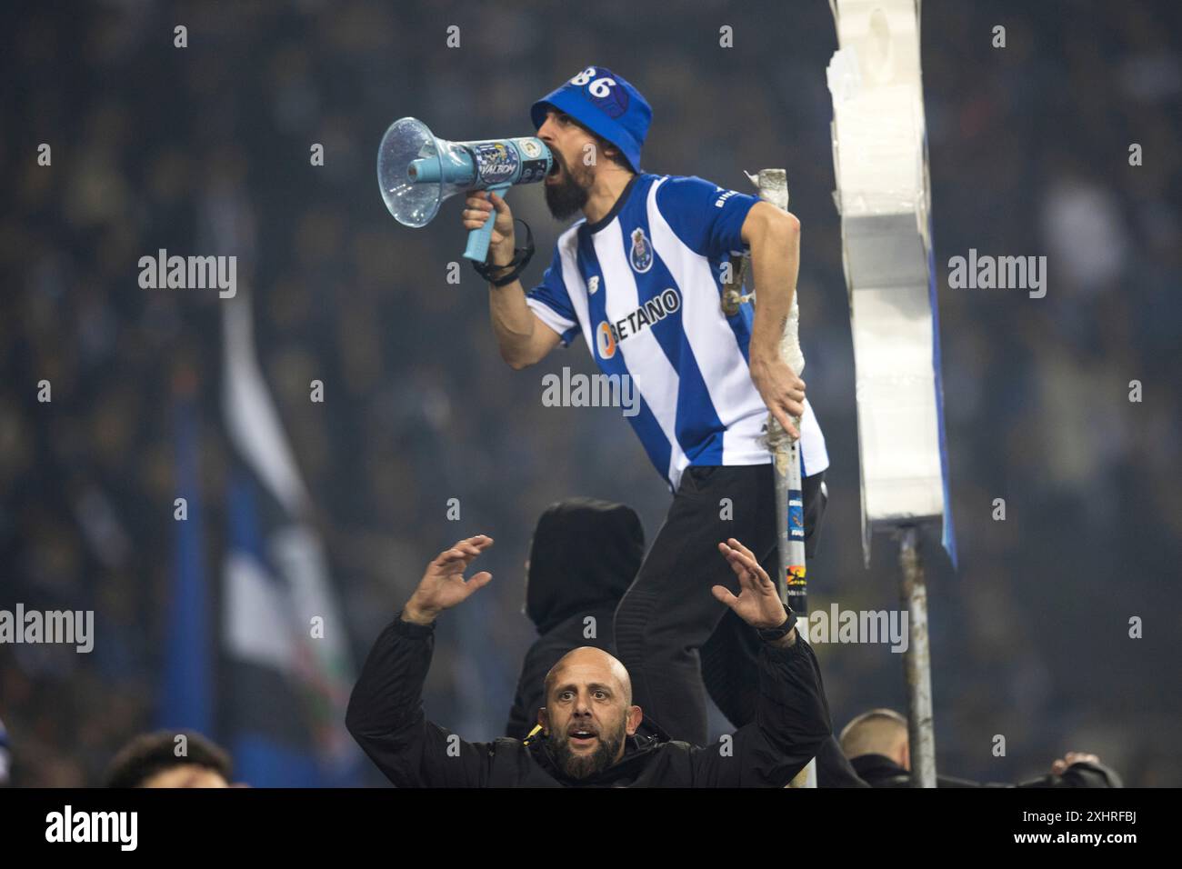 Football fan with megaphone hi-res stock photography and images - Alamy
