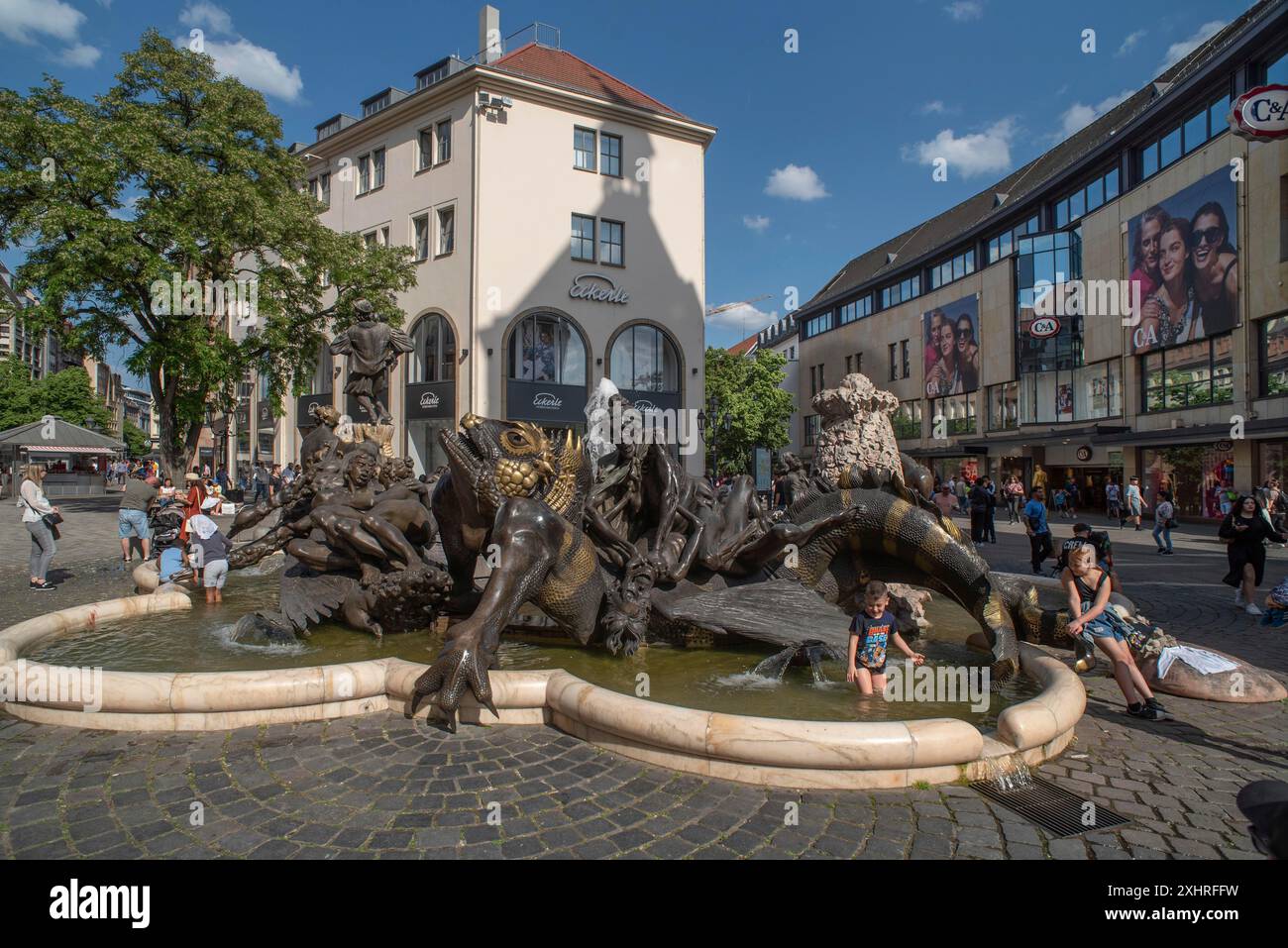 Fountain the marriage carousel, designed after a poem by Hans Sachs ...