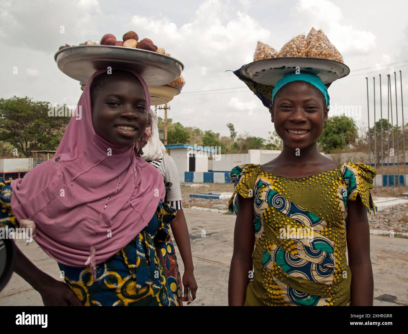 Girls selling nuts (Kola and Ground), Lokoja, Kogi State, Nigeria ...