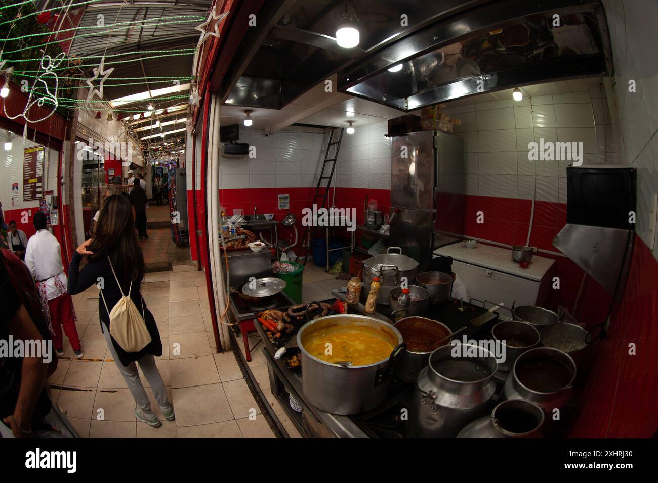 Bogota, Colombia, 3/1/2024. Sale of typical Colombian food is seen in ...