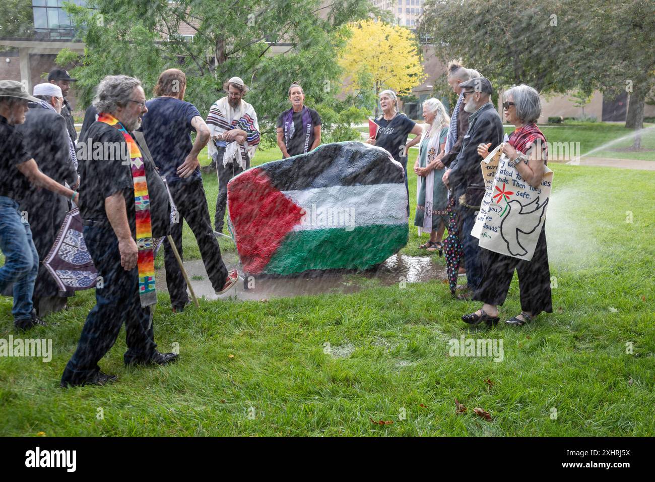 Detroit, Michigan, USA. 15th July, 2024. Interfaith leaders gathered at ...