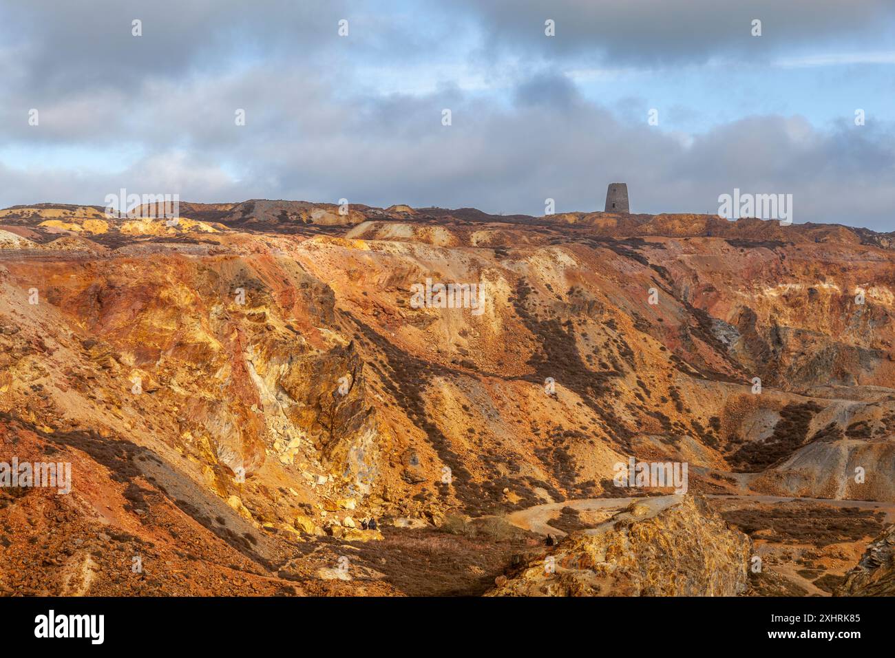 Parys Mountain, an old copper mine near Amlwch on the island of ...