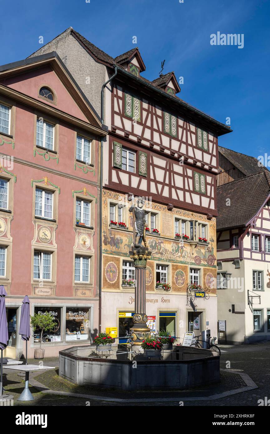 Imposing, historic half-timbered buildings with detailed facade ...