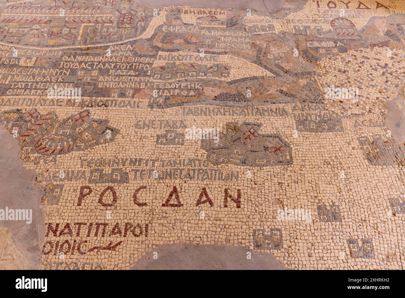 Famous map as a mosaic, Byzantine Empire, Greek Orthodox Church of St ...
