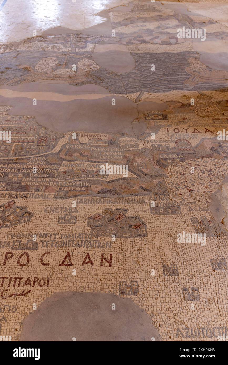 Famous map as a mosaic, Byzantine Empire, Greek Orthodox Church of St ...