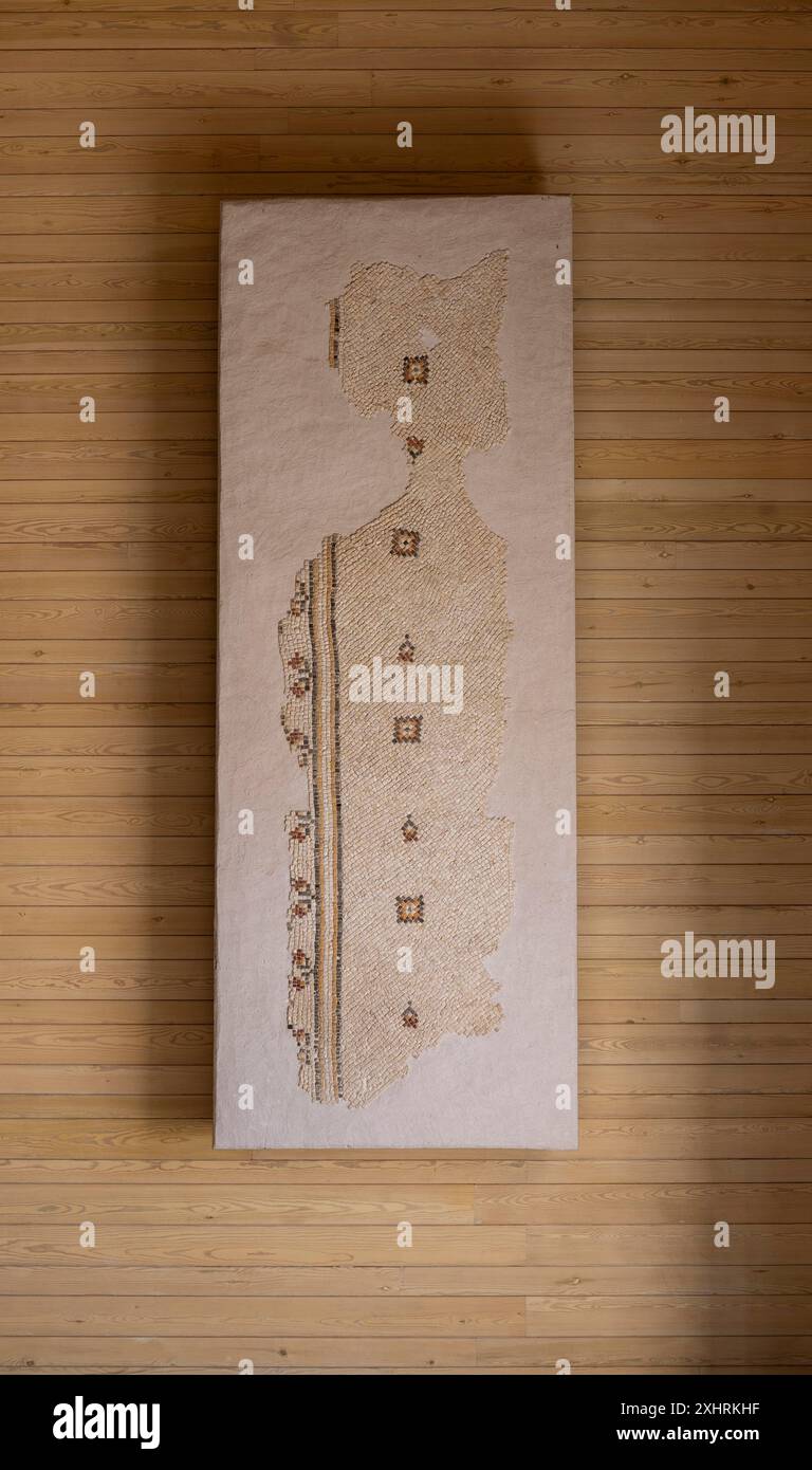 Wall mosaic, entrance area, Moses Chapel, Mount Nebo, (Jabal Nibu ...