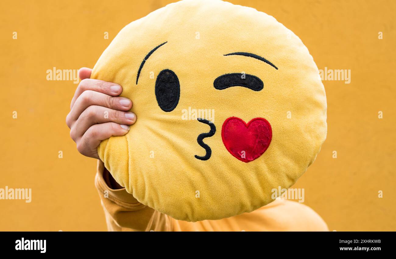 Smiley Face With Kiss On Cheek