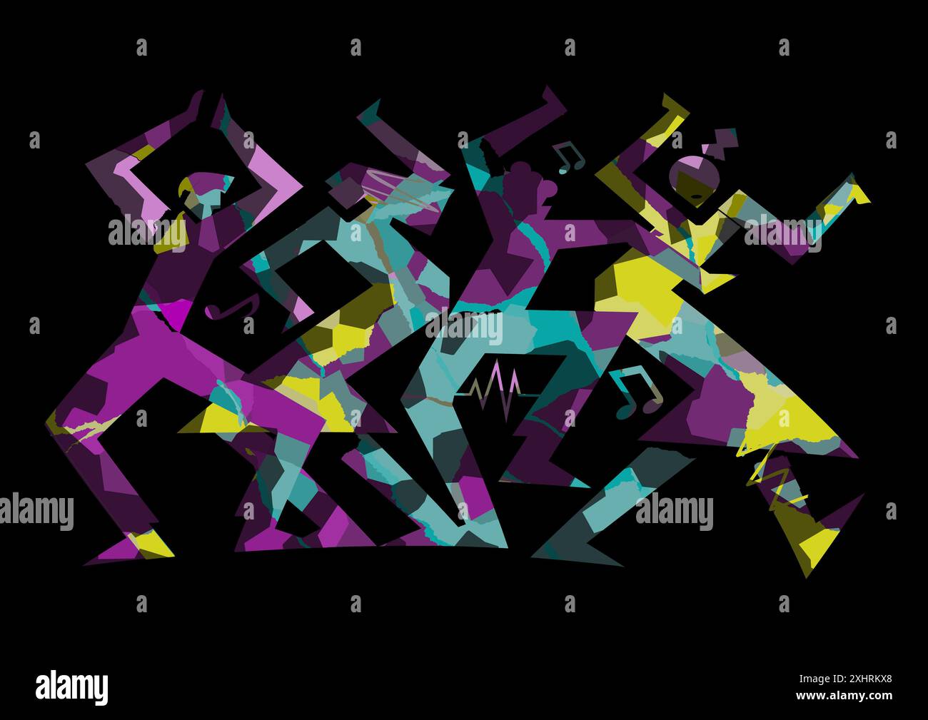 Cartoon girl dancing hi-res stock photography and images - Alamy