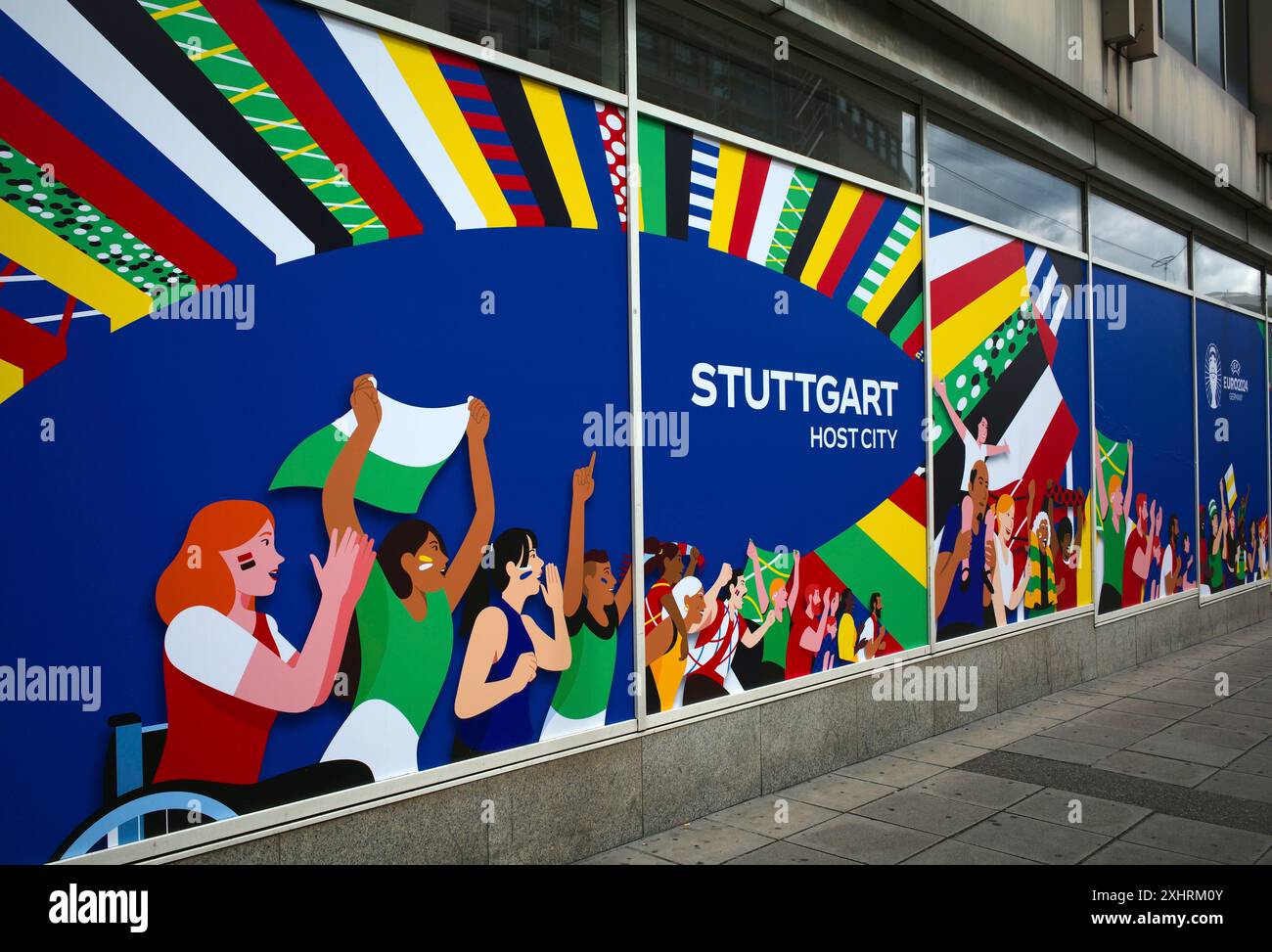 Banner, advertising and logo of the UEFA euro 2024 European Football ...