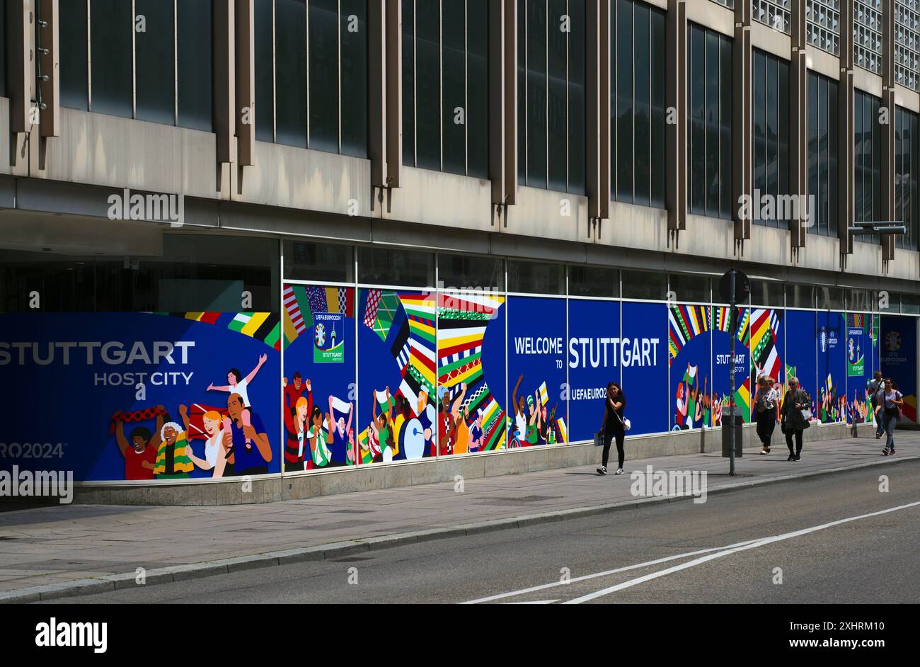 Banner, advertising and logo of the UEFA euro 2024 European Football ...