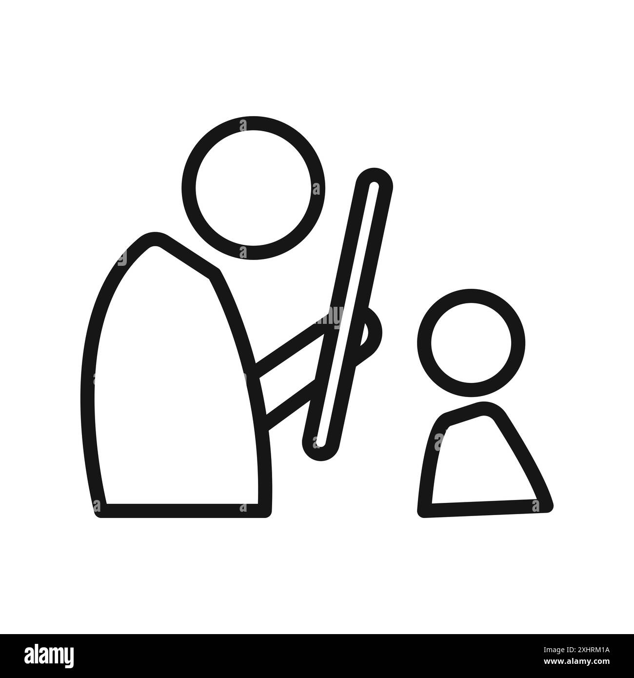abuse icon Black line art vector in black and white outline set collection sign Stock Vector ...