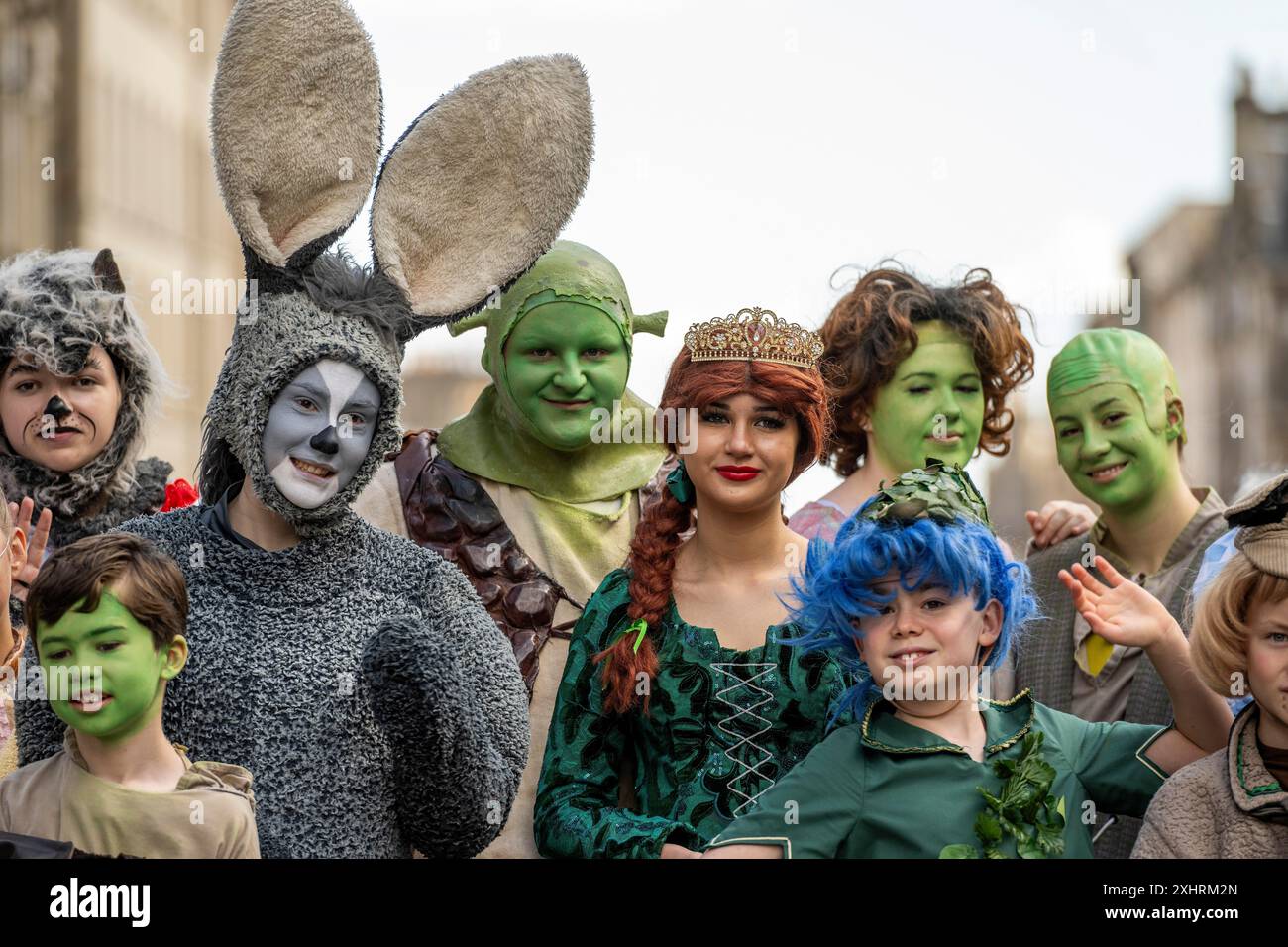 Group of actors, characters from Shrek, world's largest cultural ...