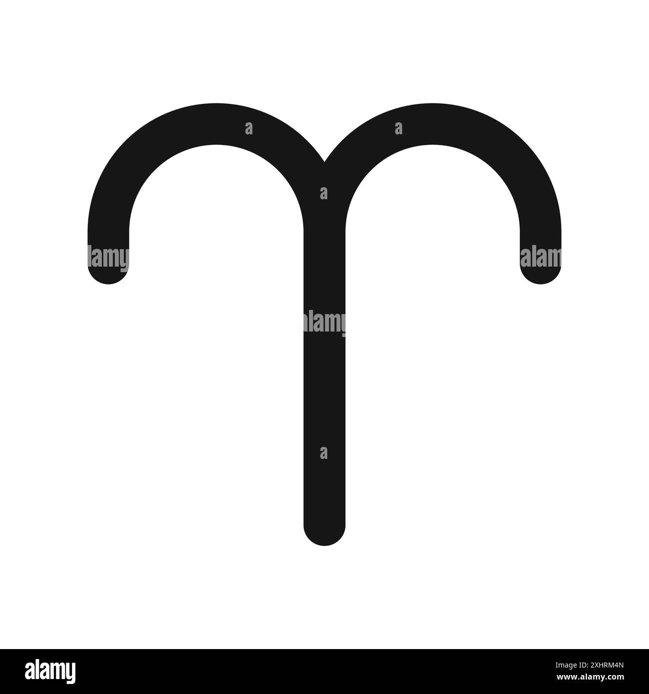 Aries zodiac sign icon Black line art vector in black and white outline ...