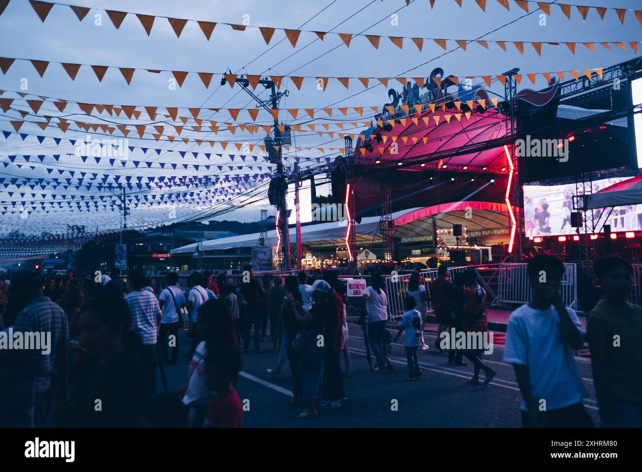 Koronadal, PH - July 15, 2024: Early evening at Alunan Avenue near the ...