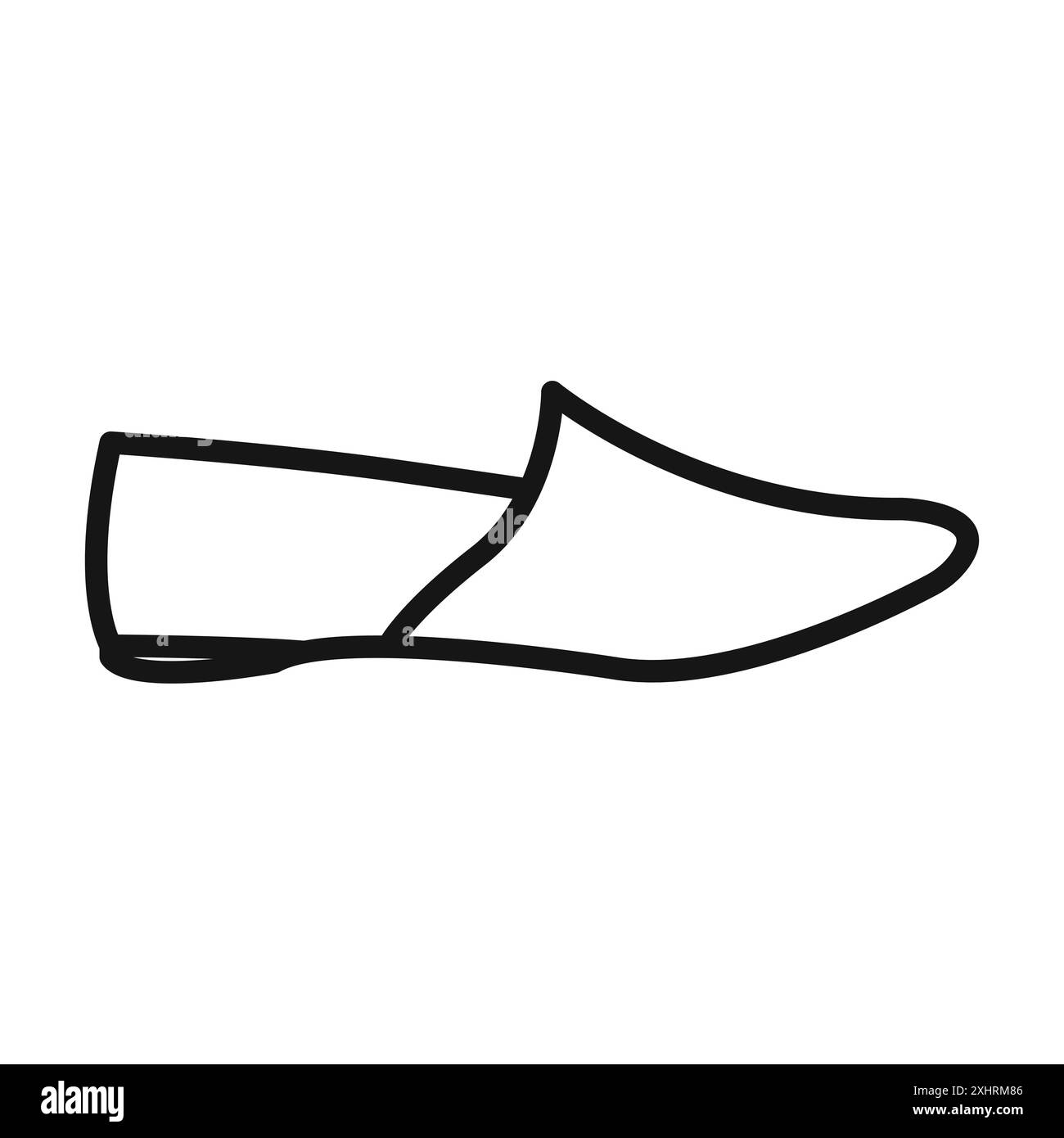 Arabian khussa icon Black line art vector in black and white outline set collection sign Stock ...